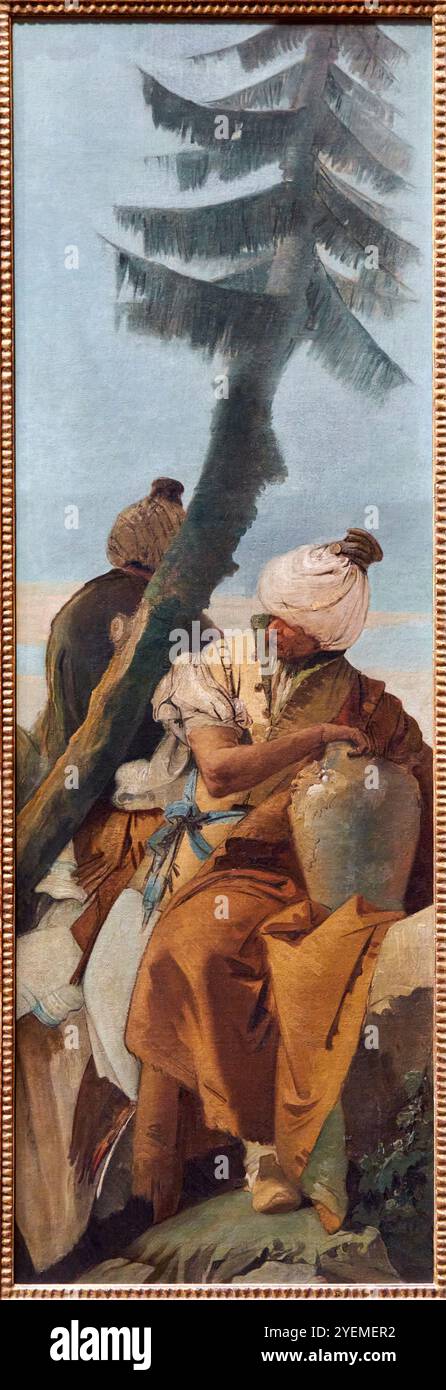 Two Men seated under a Tree, about 1740-1746, Giovanni Battista Tiepolo ...