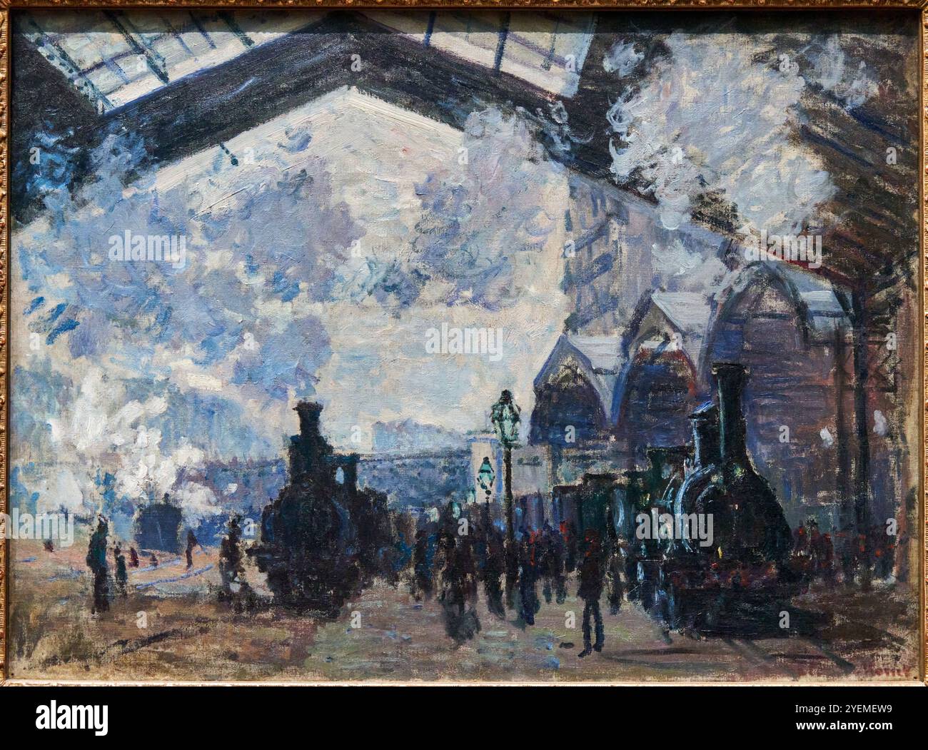 The gare st lazare 1877 by claude monet hi-res stock photography and ...