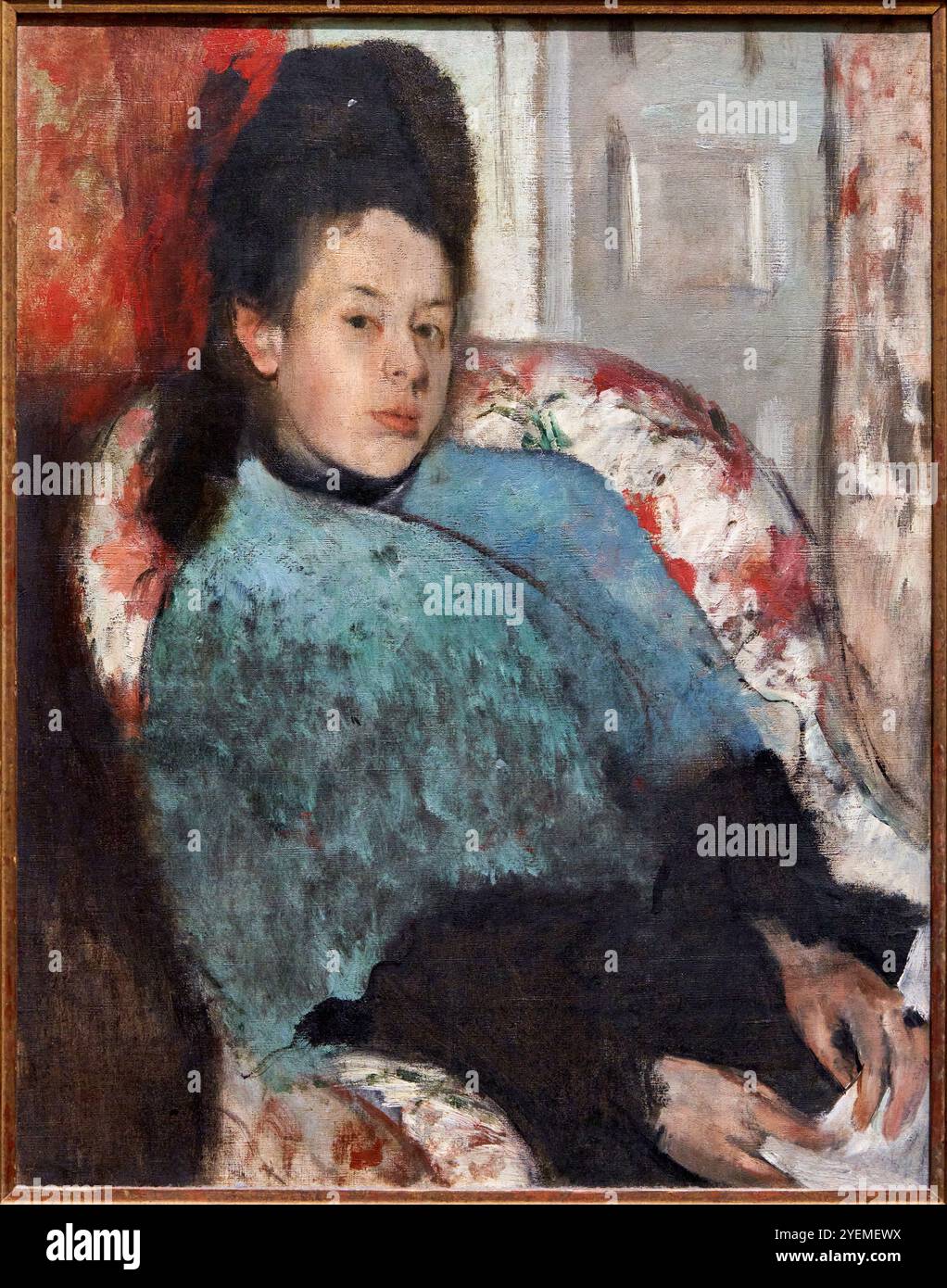 Portrait of elena carafa 1875 hilaire germain edgar degas hi-res stock ...