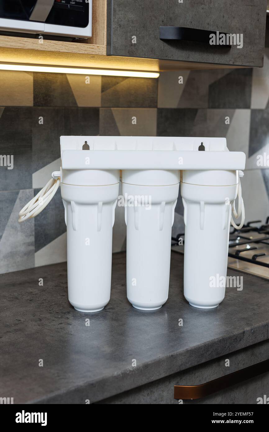 Water filtration system with replaceable cartridges. A system in an ...