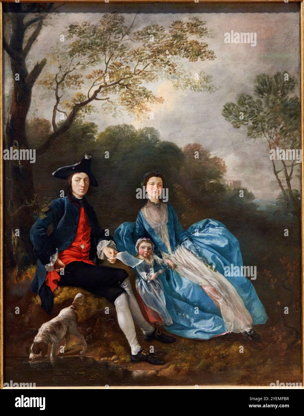 Portrait of the Artist with his Wife and Daughter, about 1748, Thomas ...
