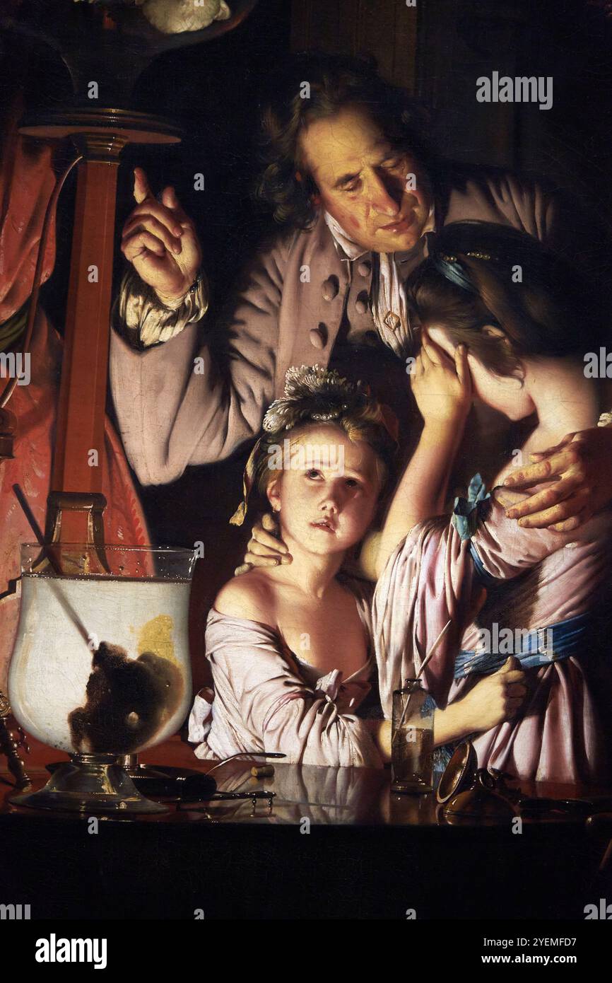 Detail, An Experiment on a Bird in the Air Pump, 1768, Joseph Wright of ...