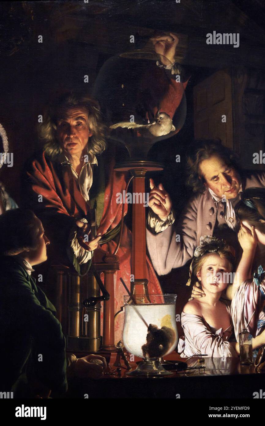 Detail, An Experiment on a Bird in the Air Pump, 1768, Joseph Wright of ...