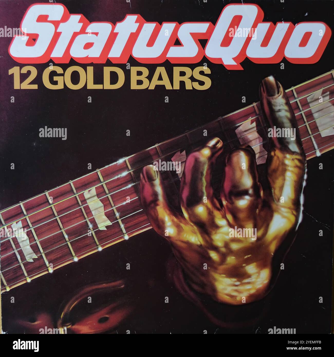 Status Quo - 12 Gold Bars - Original Vinyl Cover Stock Photo - Alamy