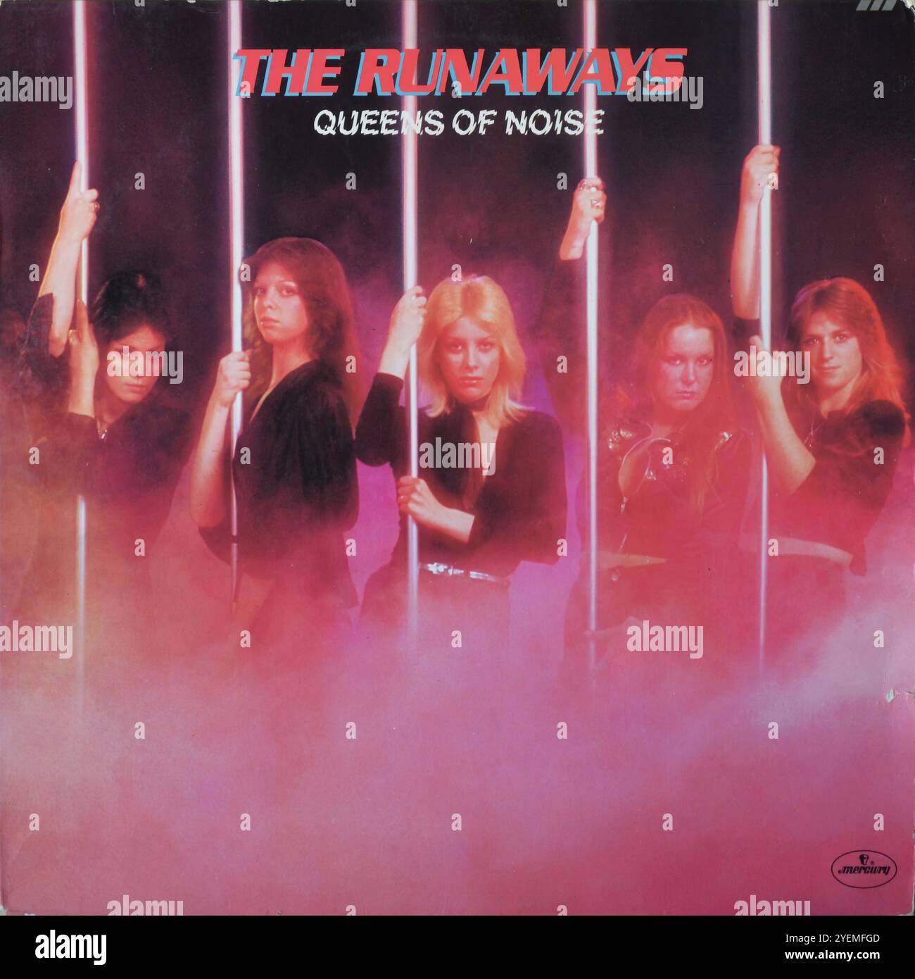 The Runaways - Queens Of Noise - Original Vinyl Cover Stock Photo - Alamy