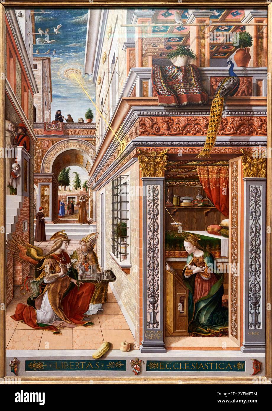 The Annunciation, with Saint Emidius, 1486, Carlo Crivelli (about 1430/5-about 1494), The ...
