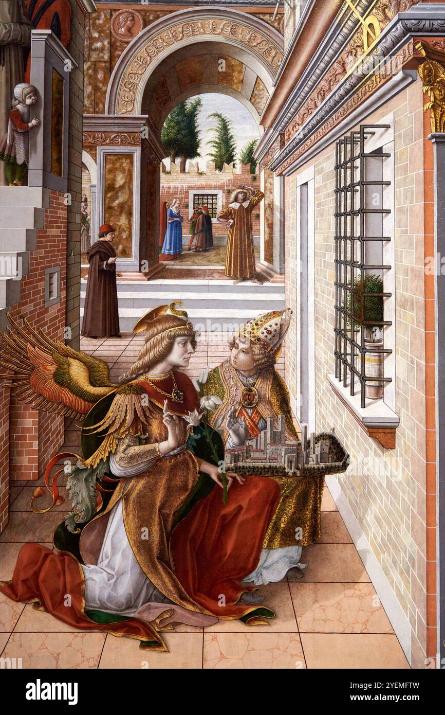 Detail, The Annunciation, with Saint Emidius, 1486, Carlo Crivelli (about 1430/5-about 1494 ...