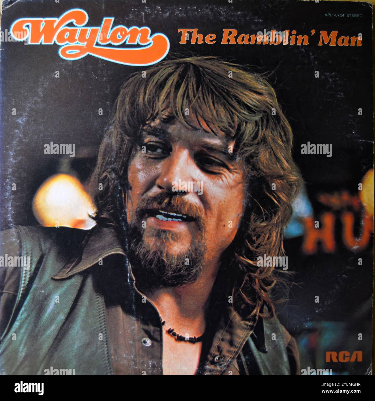 Waylon Jennings - The Ramblin` Man - Original Vinyl Cover Stock Photo ...