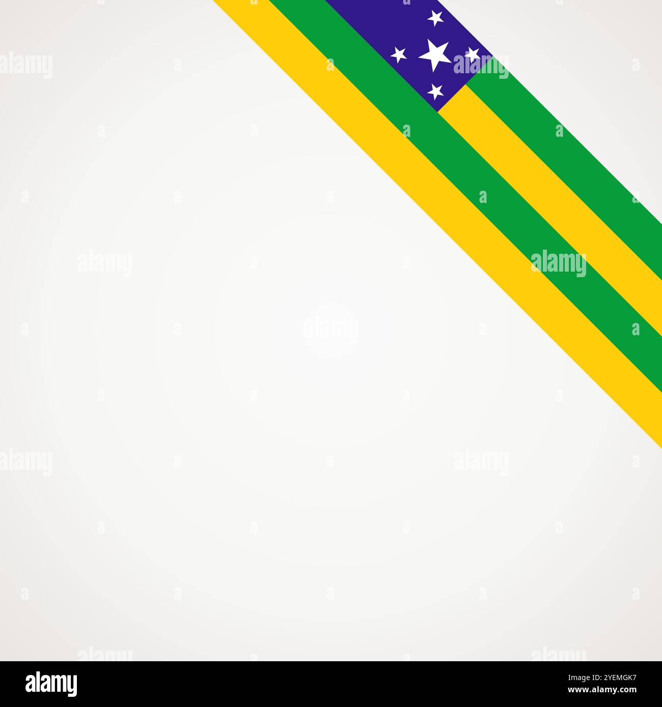 Corner slanted ribbon flag of Sergipe for a top right area of a page ...