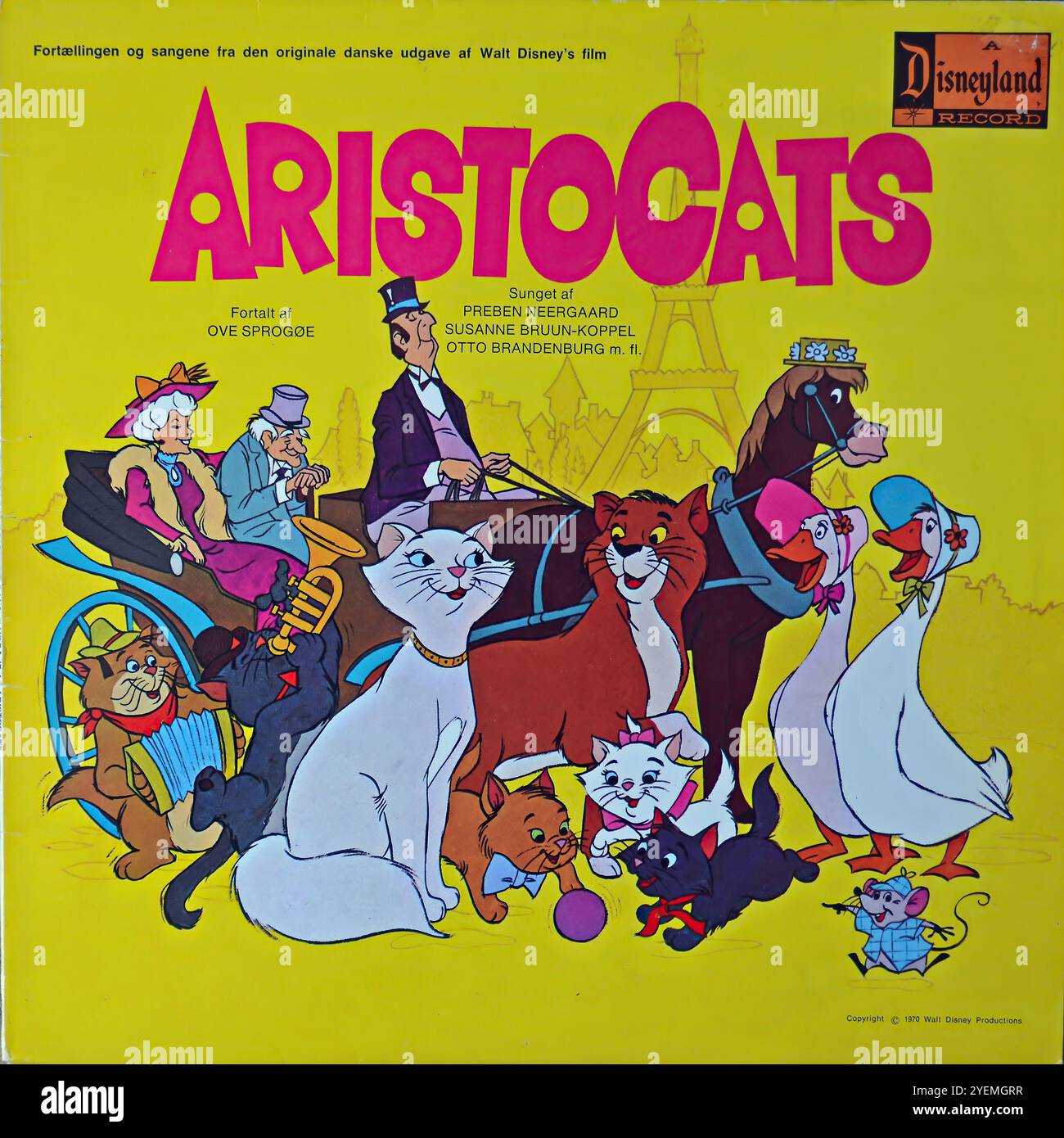 Aristocats - Original Vinyl Cover Stock Photo - Alamy