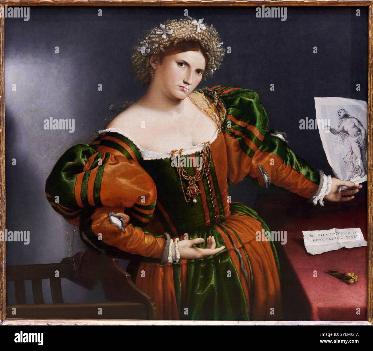 Portrait of a Woman inspired by Lucretia, 1530-1533, Lorenzo Lotto ...