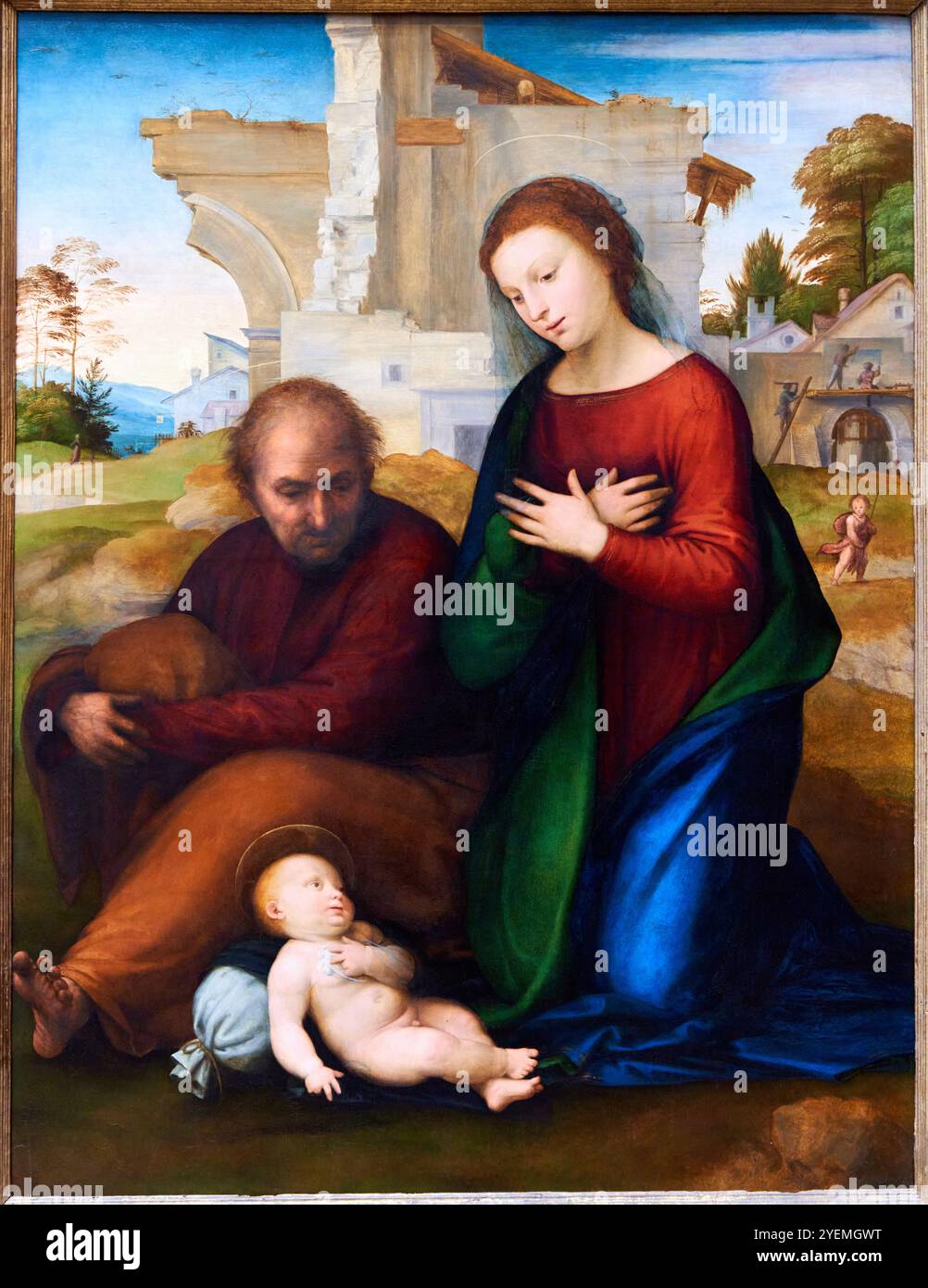The Virgin adoring the Child with Saint Joseph, before 1511, Fra ...