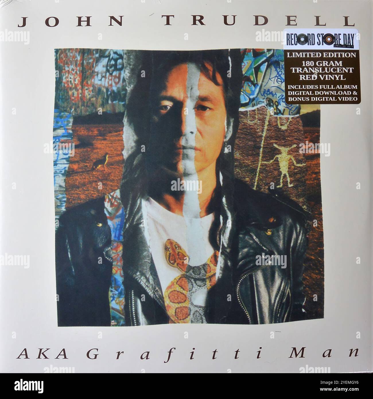 John Trudell - AKA Grafitti Man - Original Vinyl Cover Stock Photo - Alamy