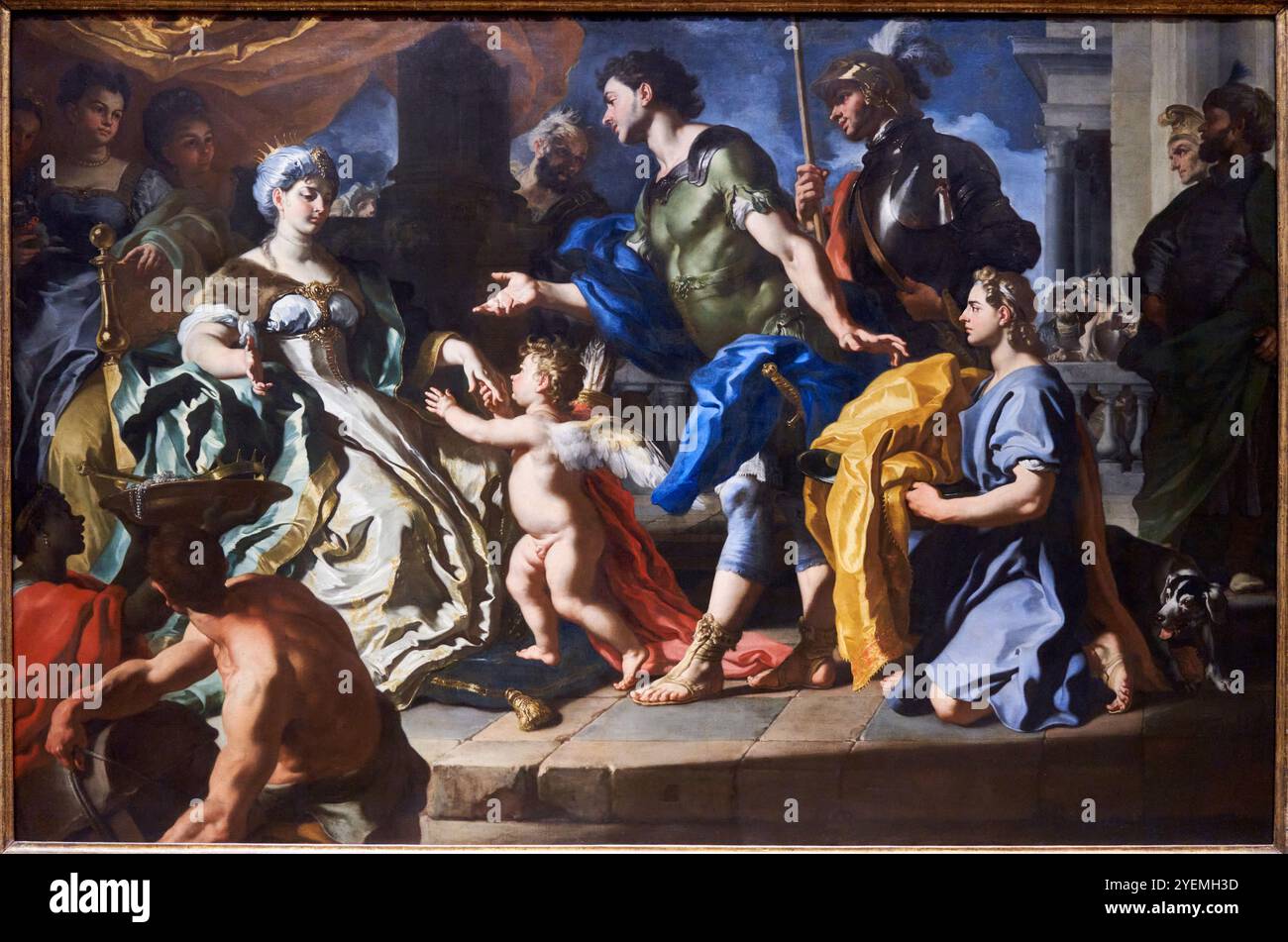 Dido receiving Aeneas and Cupid disguised as Ascanius, 1710, Francesco ...