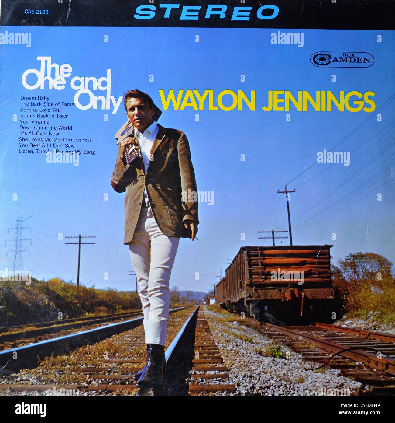 Waylon Jennings - The One And Only - Original Vinyl Cover Stock Photo ...
