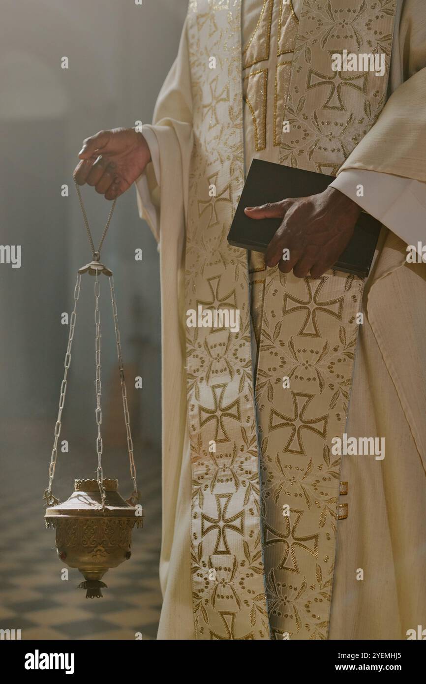 Priest with censer hi-res stock photography and images - Alamy