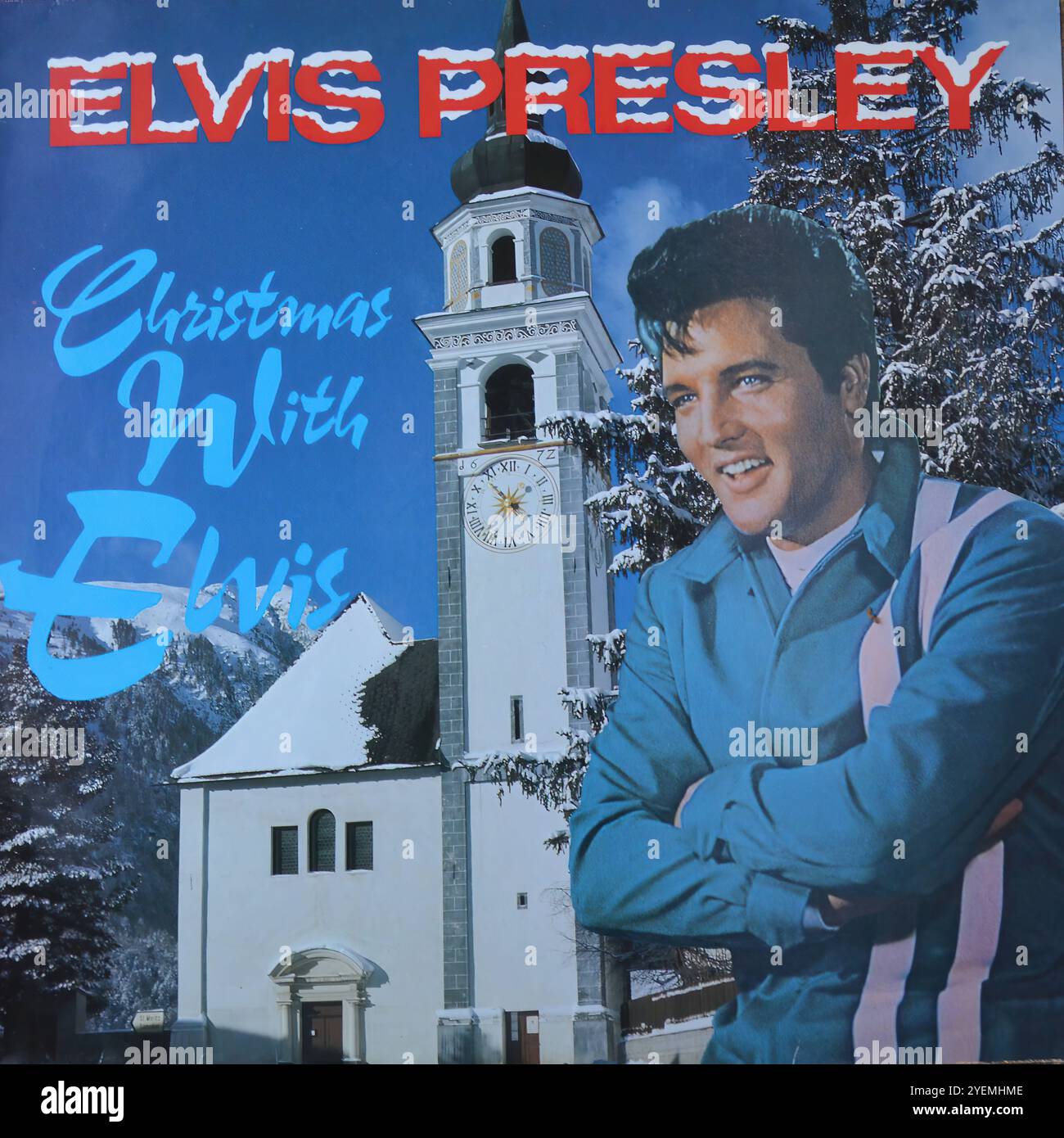 Elvis Presley - Christmas With Elvis - Original Vinyl Cover Stock Photo ...