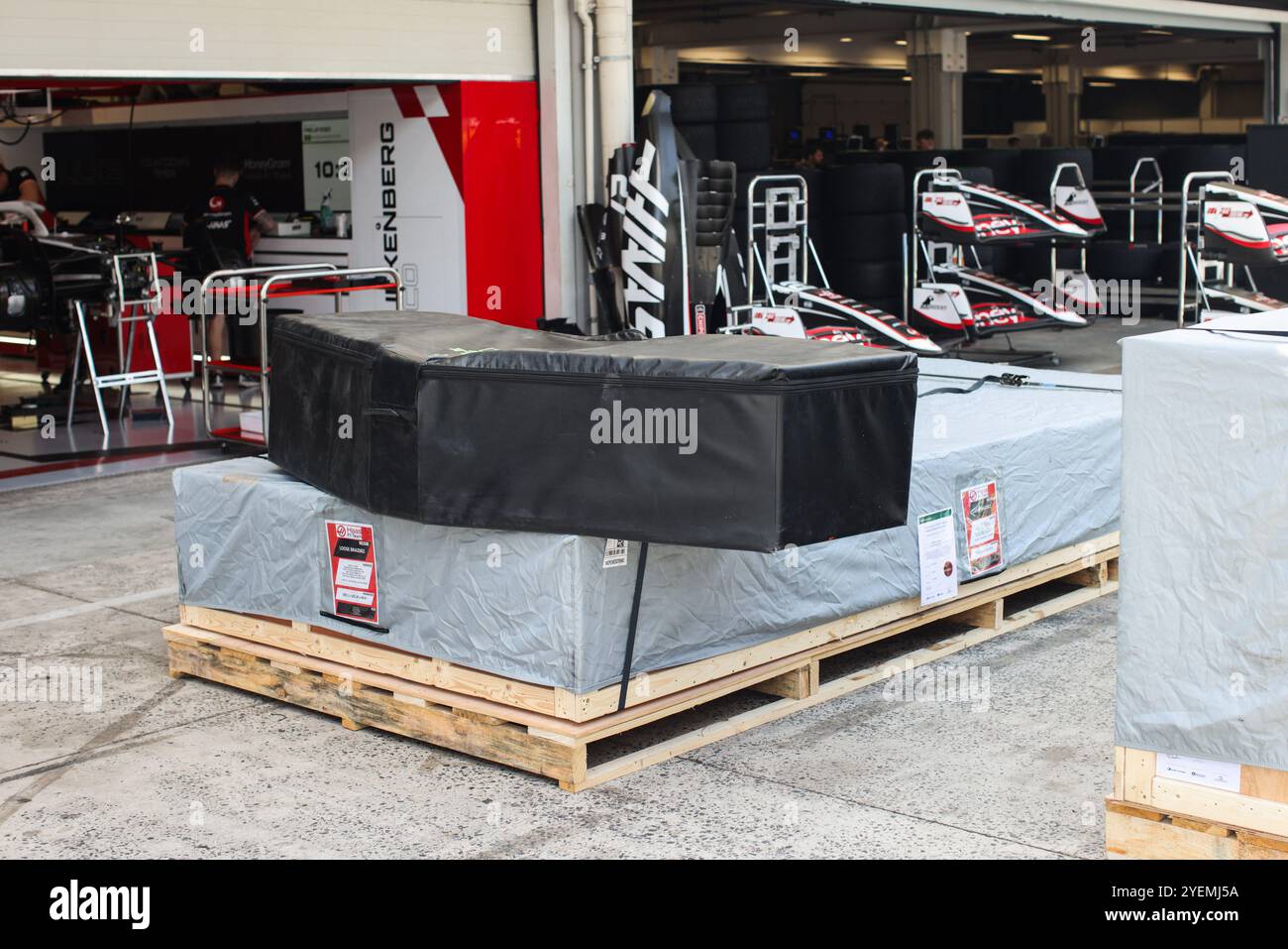 Haas F1 Team transport box during the Formula 1 Grande Premio de Sao ...