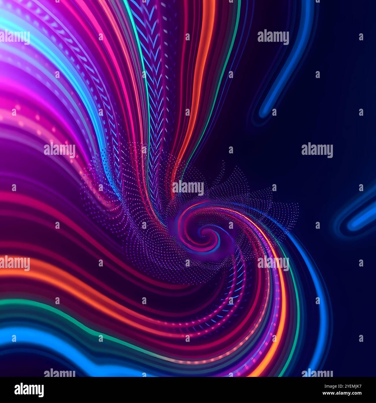 Psychedelic Fractal Mandala Abstract with Cosmic Symmetry and ...