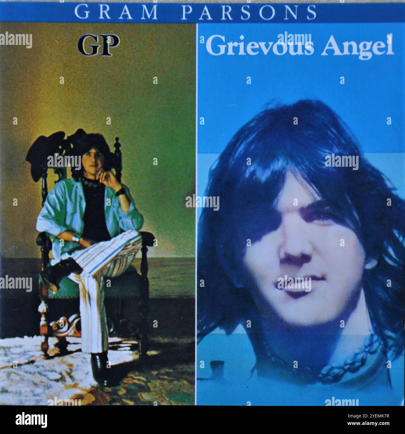Gram Parsons - GP Grievous Angel - Original Vinyl Cover Stock Photo - Alamy