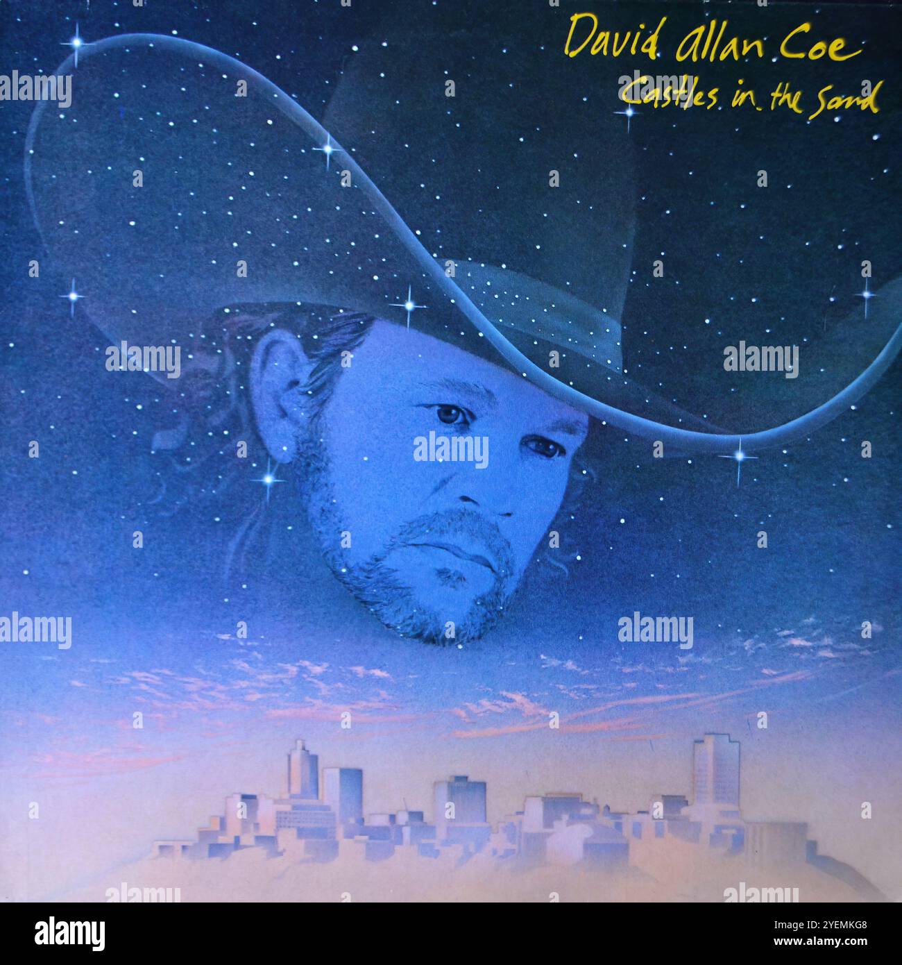 David Allan Coe - Castles In The Sand - Original Vinyl Cover Stock ...