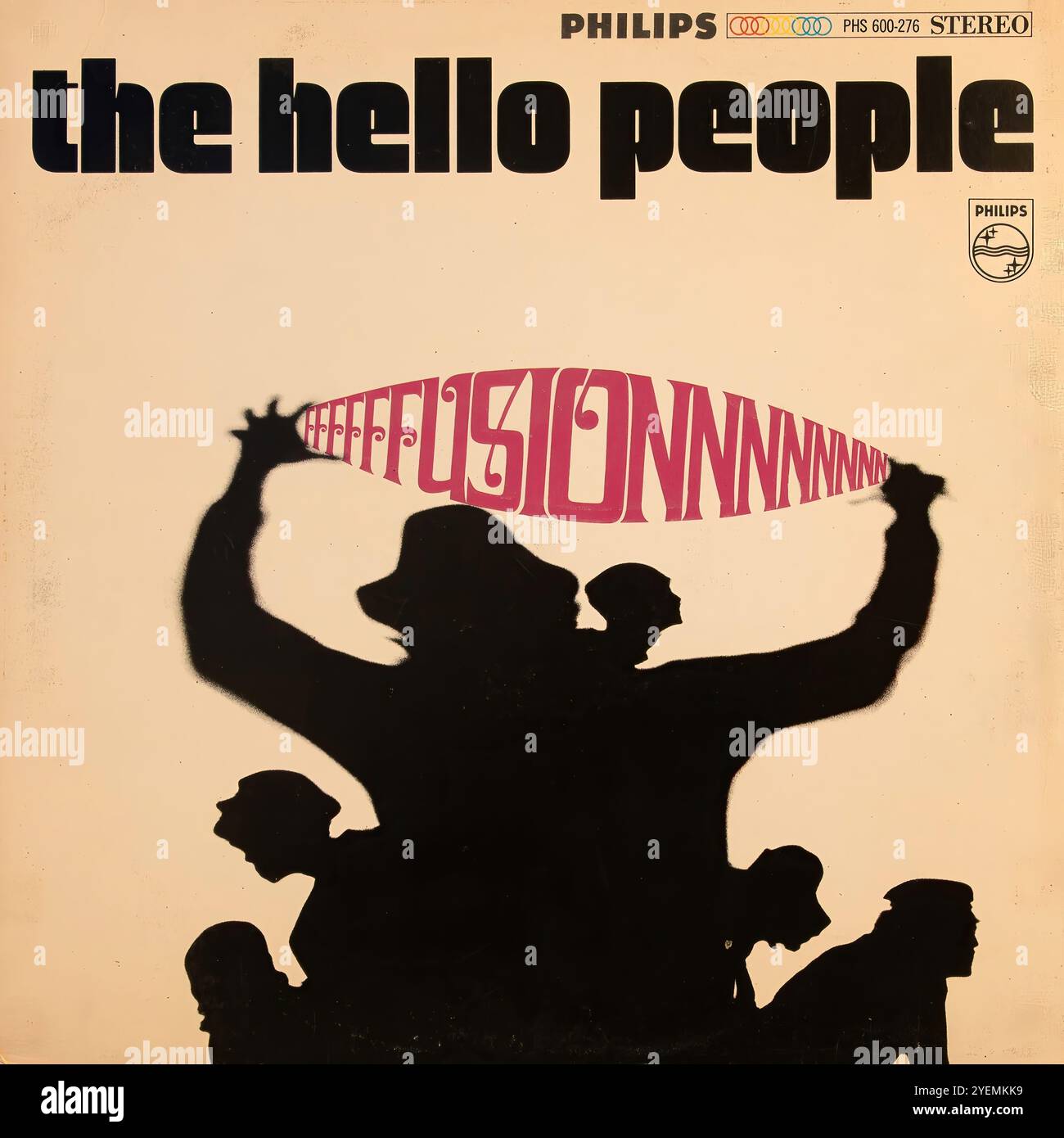 The Hello People Fusion - Original Vinyl Cover Stock Photo - Alamy