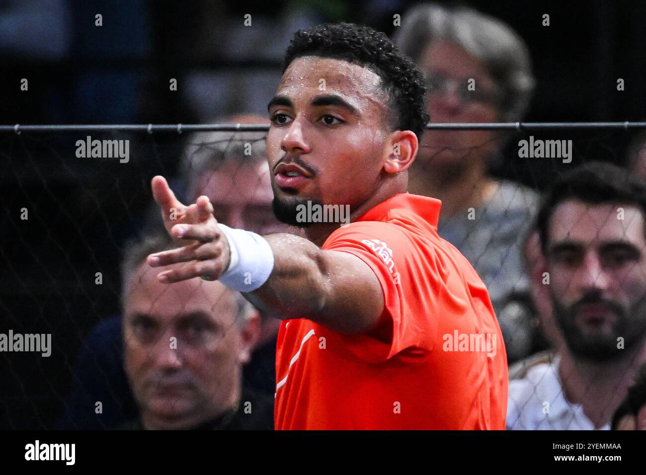 Arthur FILS of France during the fourth day of the Rolex Paris Masters ...