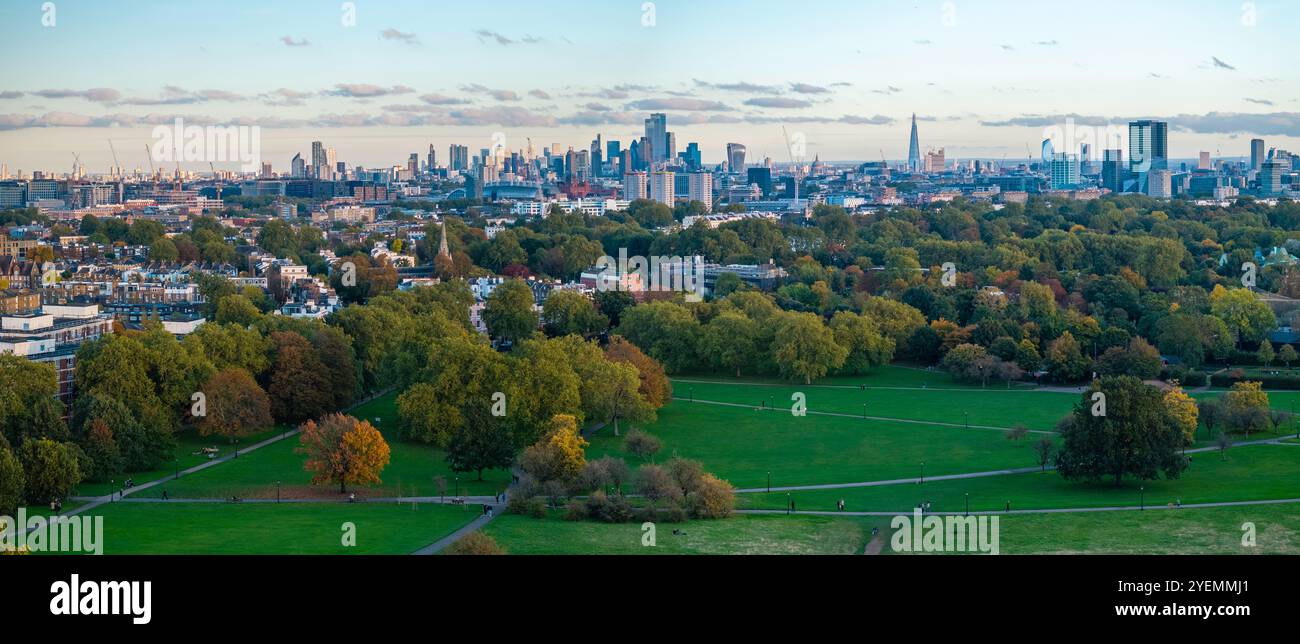 Aerial image of London Skyline from the vantage point of Primrose Hill ...