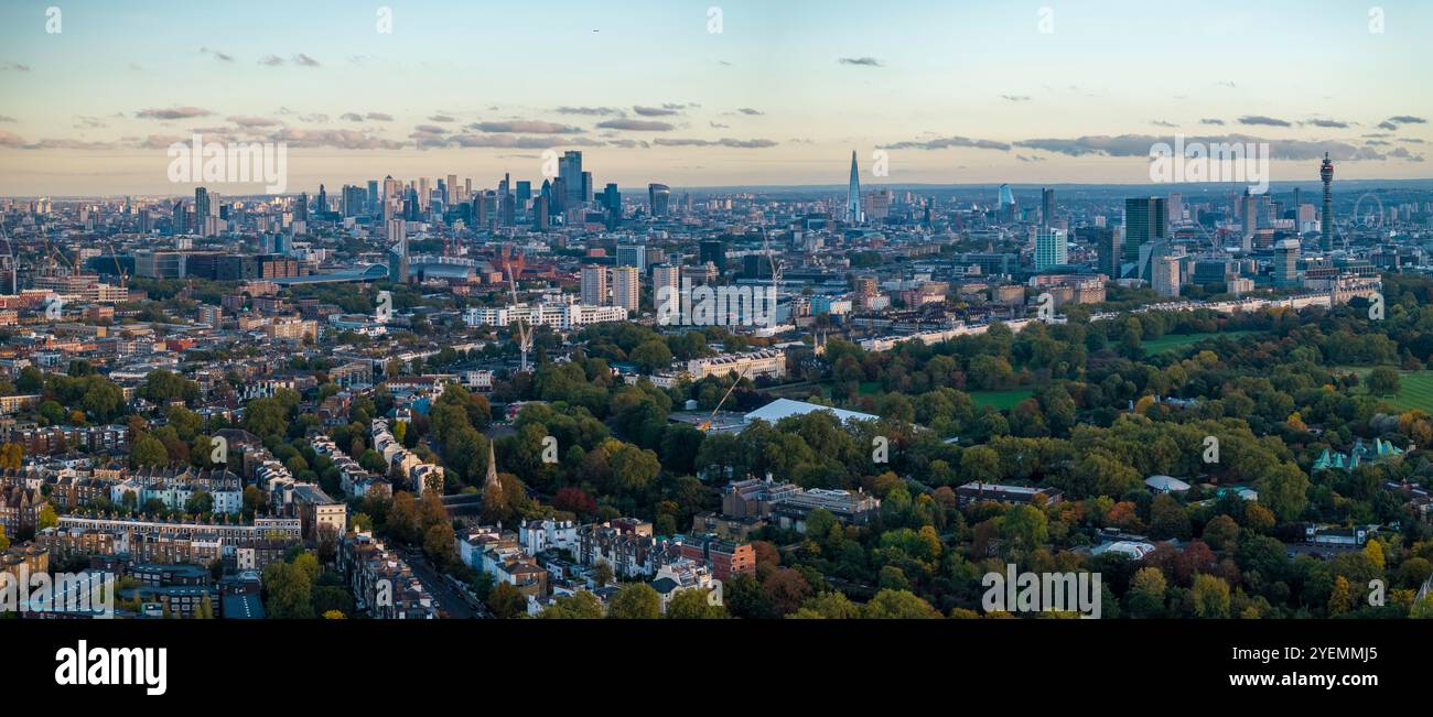 Aerial image of London Skyline from the vantage point of Primrose Hill ...