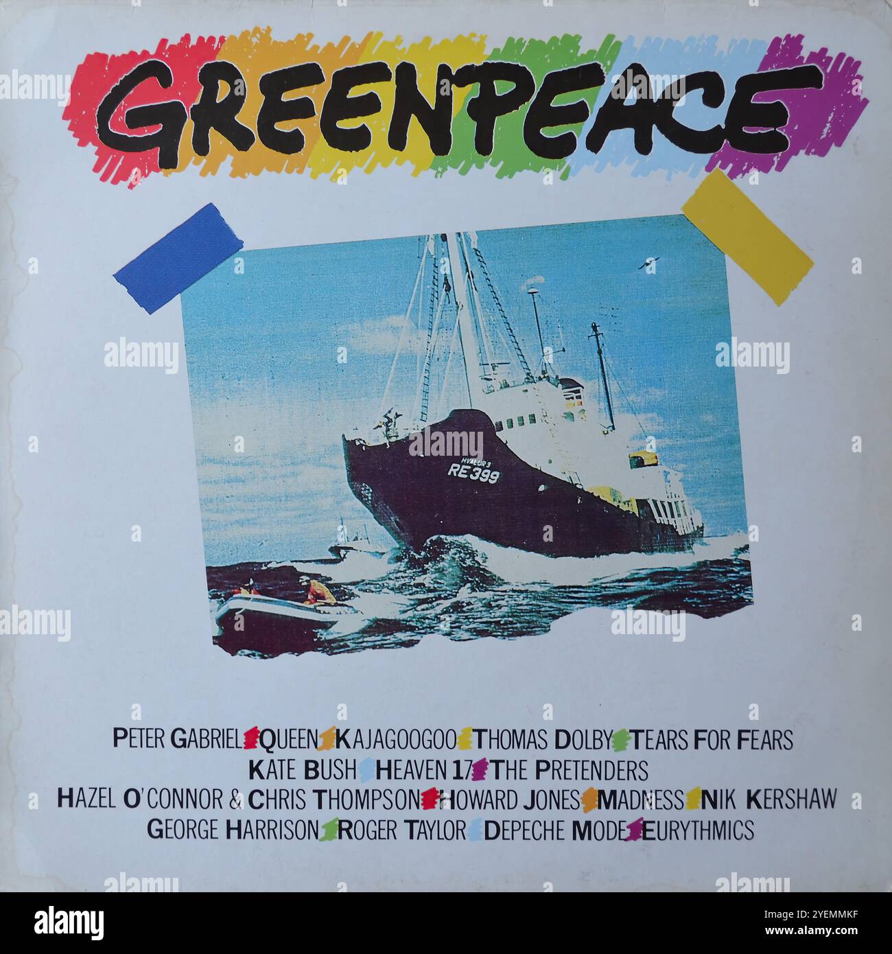 Various Artists - Greenpeace - Original Vinyl Cover Stock Photo - Alamy