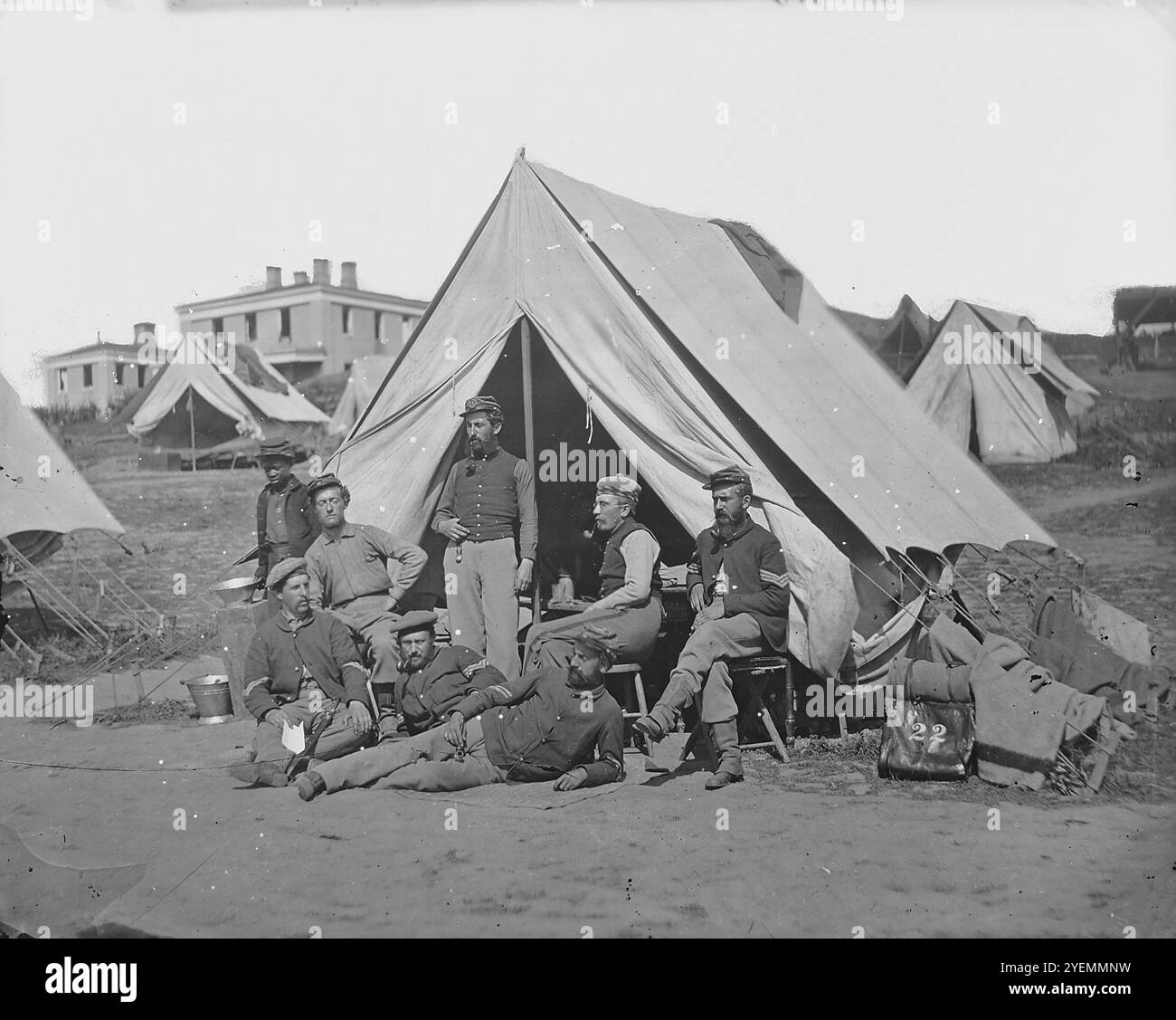 Camp Scene, (22nd New York Volunteers, Lieutenant J.T. Baldwin). Series ...