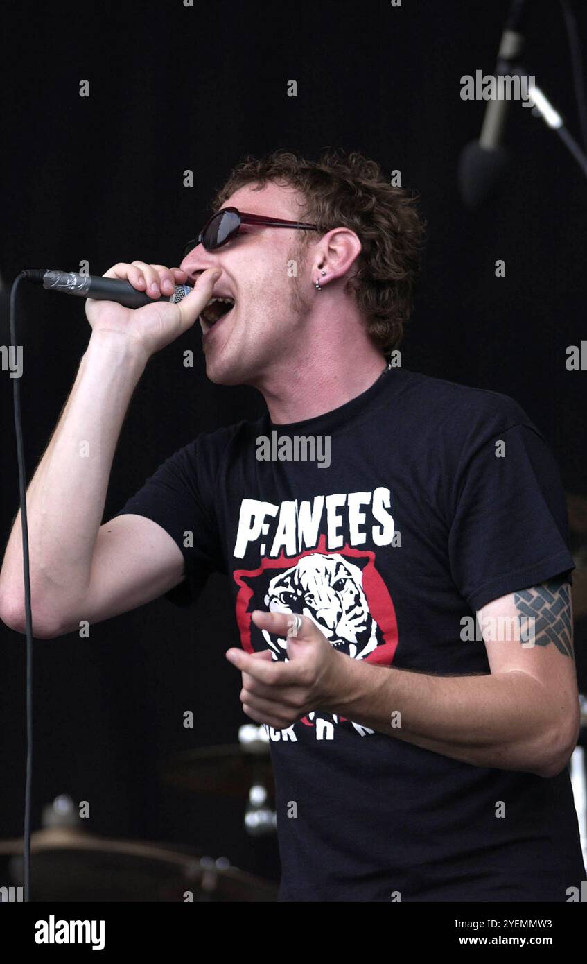 Imola Italy 13/06/2003: Angelo "Cippa" Caccia singer of the Punkreas ...