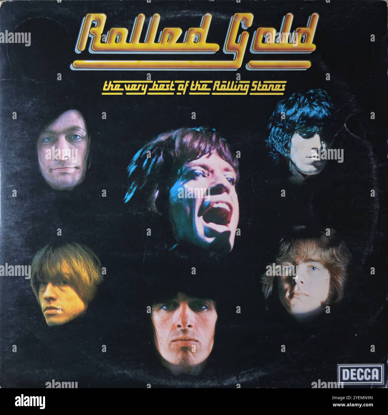 The Rolling Stones - Rolled Gold - Original Vinyl Cover Stock Photo - Alamy