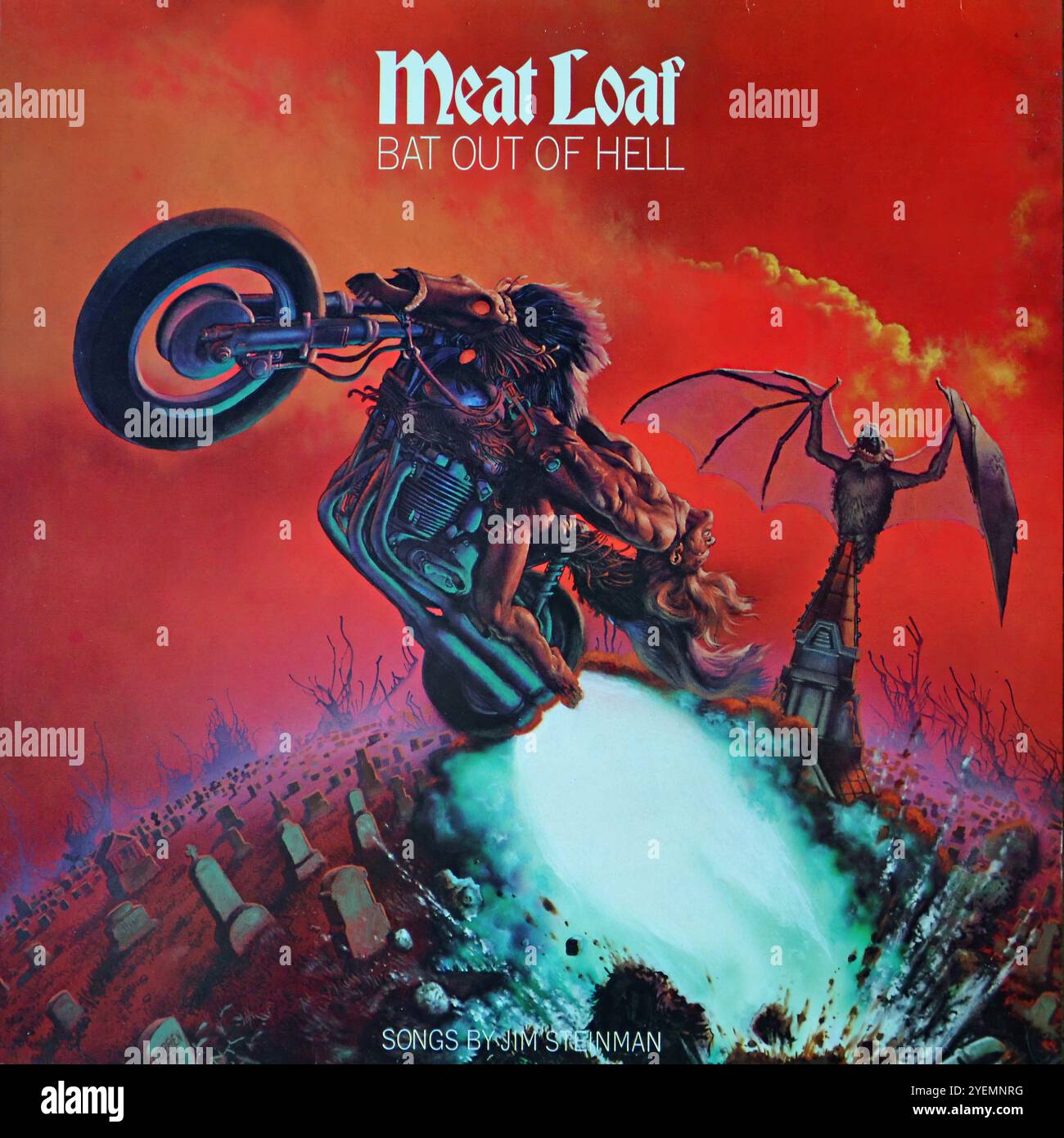 Meat Loaf - Bat Out Of Hell - Original Vinyl Cover Stock Photo - Alamy