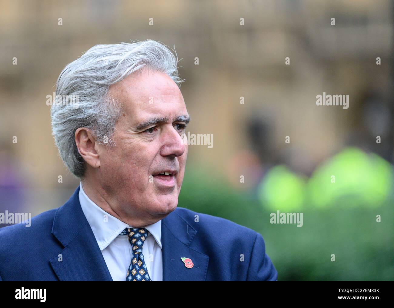 Mark Garnier MP (Con: Wyre Forest) on College Green, Westminster, to be ...