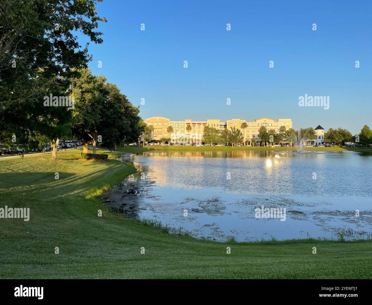 Lakefront business at Avalon Park, Orlando, Florida, USA Stock Photo ...