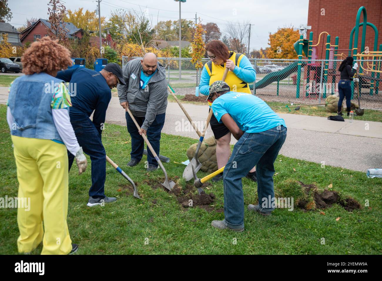 Detroit, Michigan - The nonprofit Greening of Detroit plants trees in ...
