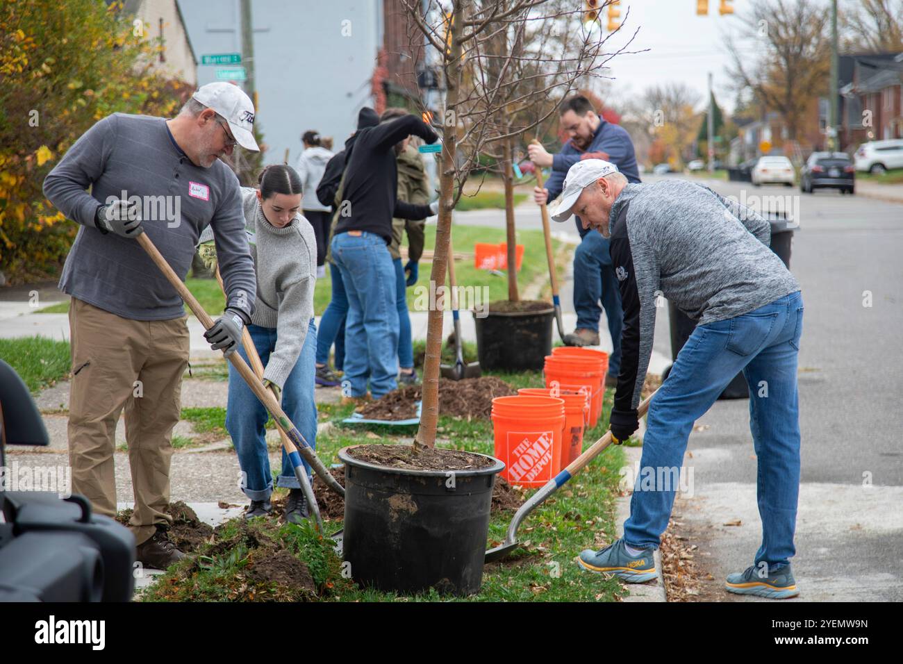 Detroit, Michigan - The nonprofit Greening of Detroit plants trees in ...