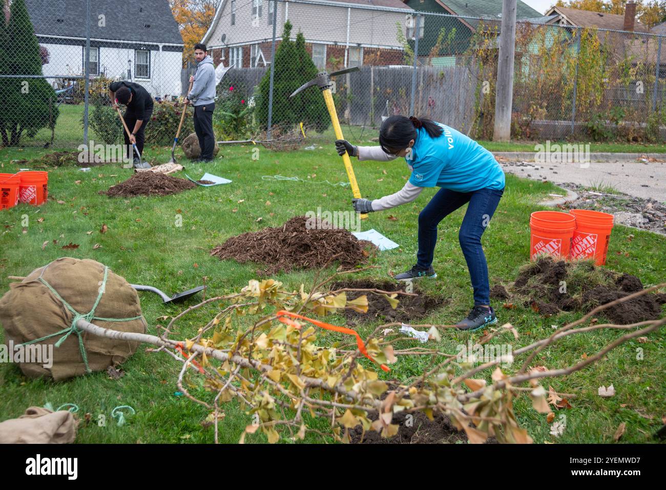 Detroit, Michigan - The nonprofit Greening of Detroit plants trees in ...