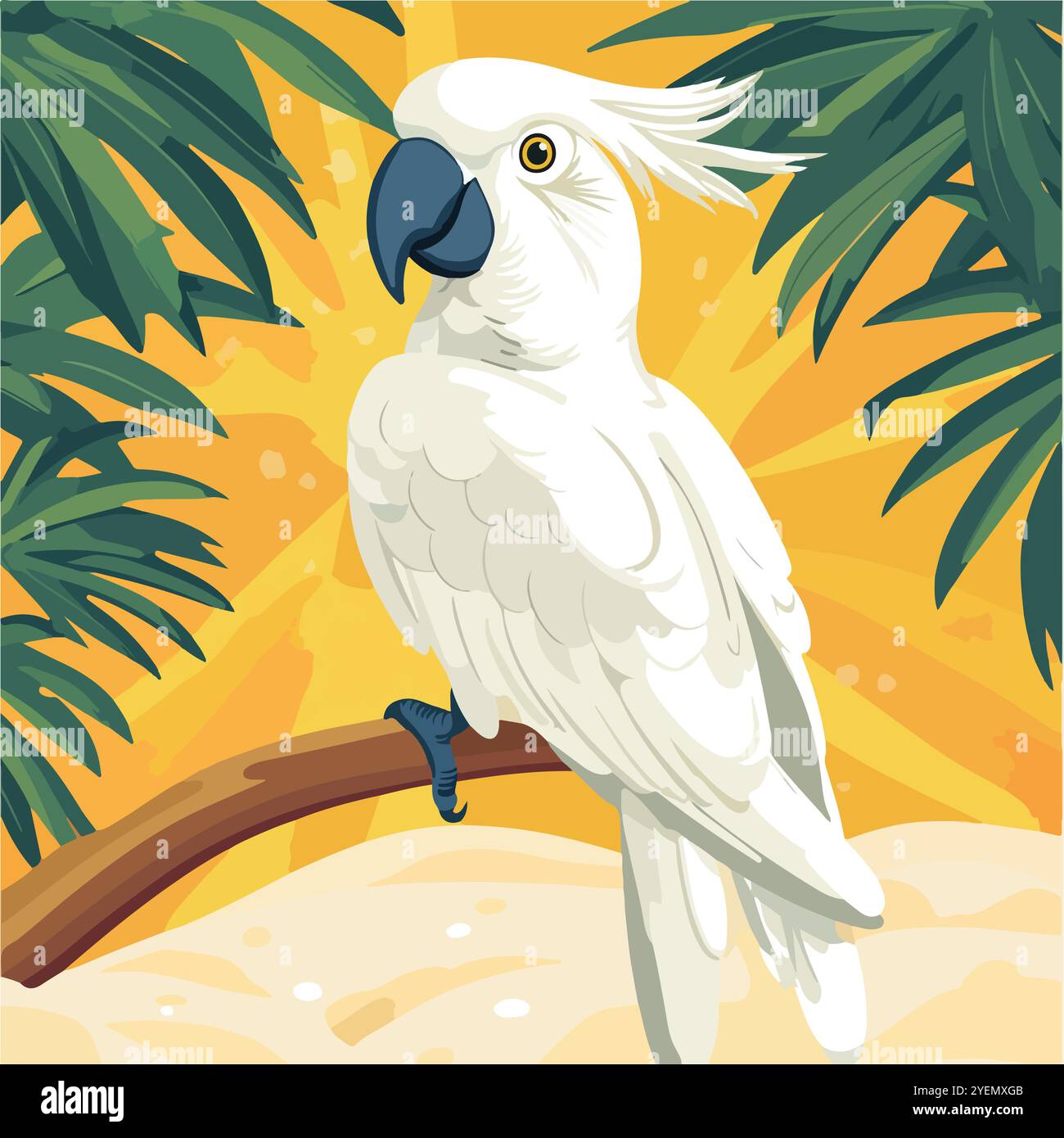 parrot wild cockatoo icon cartoon isolated over sa Stock Vector Image ...