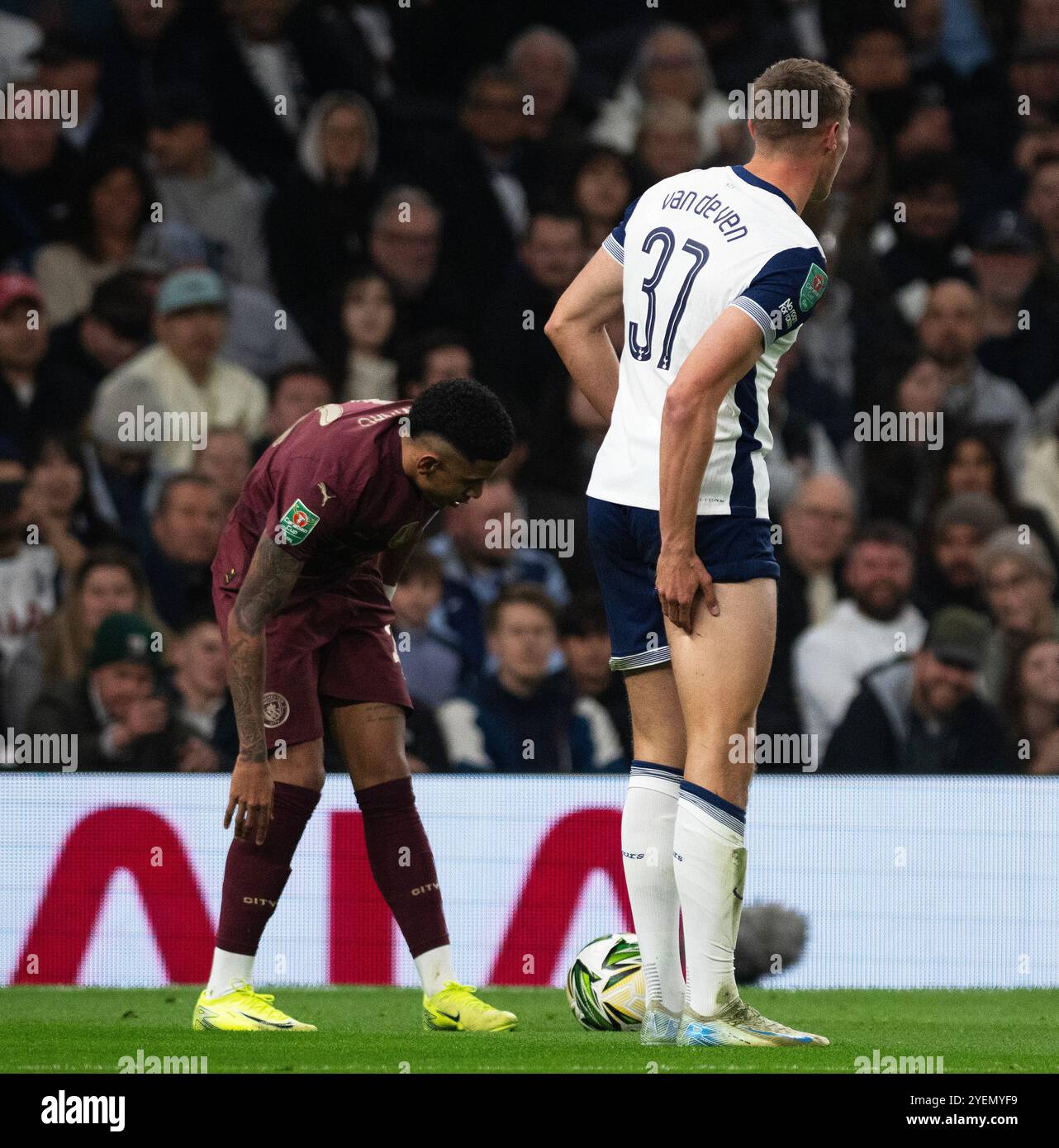 London, UK. 30th Oct, 2024. Micky van de Ven of Tottenham Hotspur ...