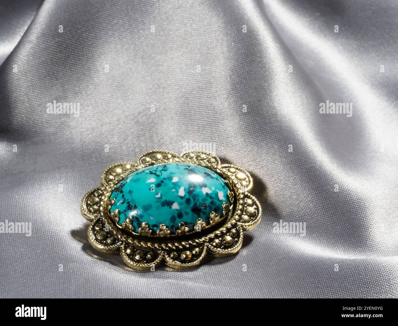 Antique brooch with fake blue stone, made in Germany Stock Photo - Alamy