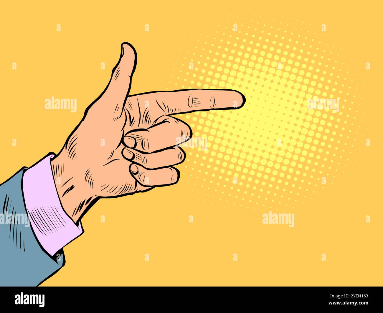 Hand gesture gun. Discounts and promotions for business clients ...