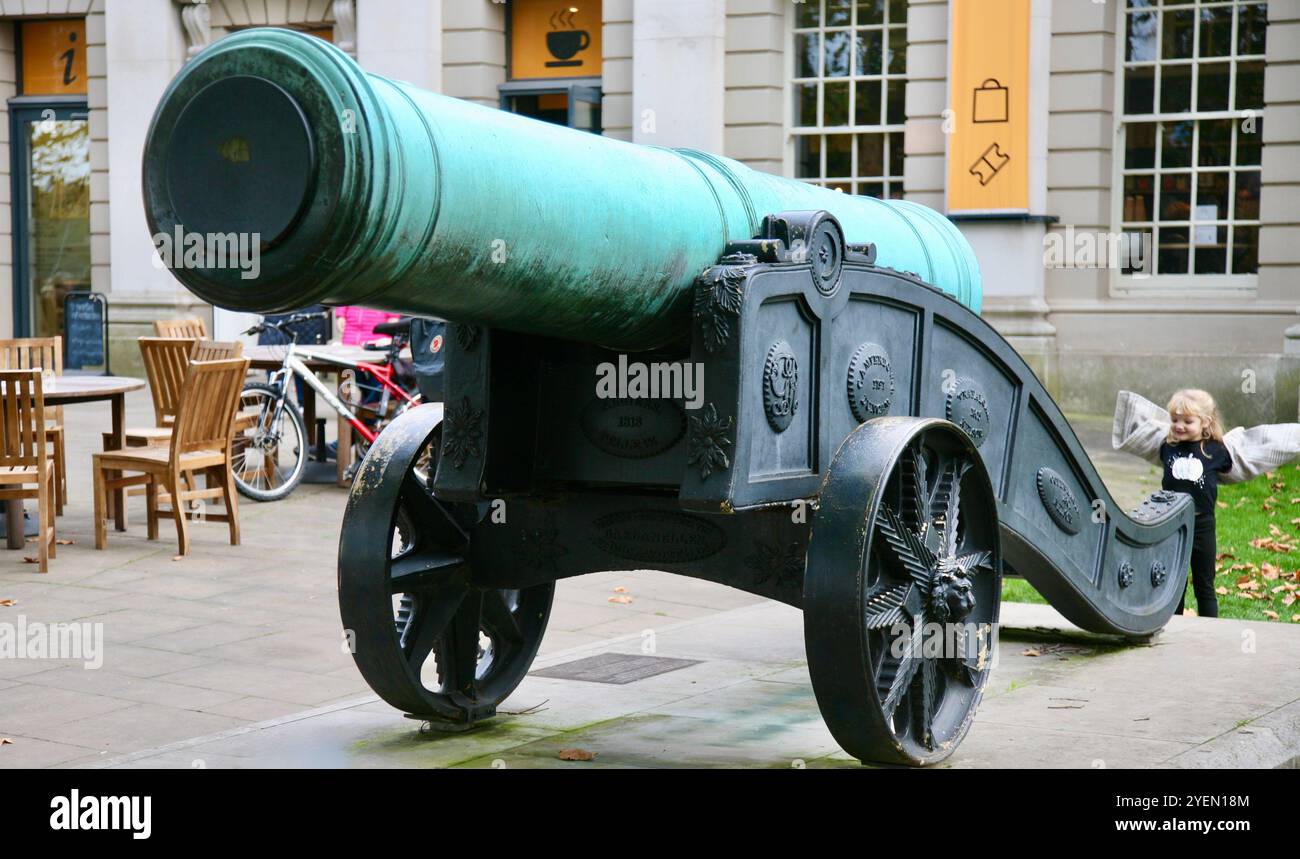 A huge cannon at the Old Naval College, Greenwich, London, United ...