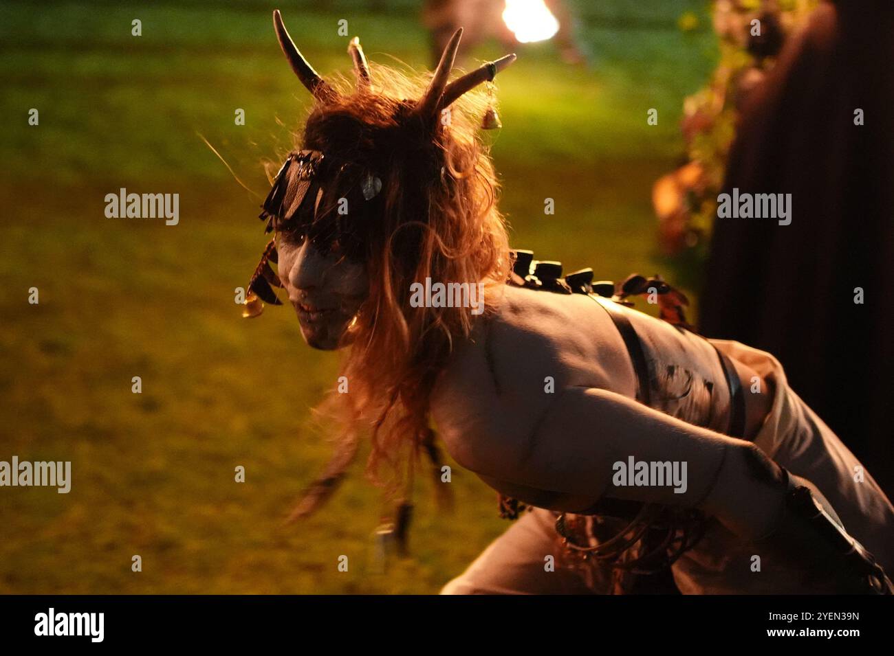 Performers during the Samhuinn Fire Festival in Holyrood Park ...