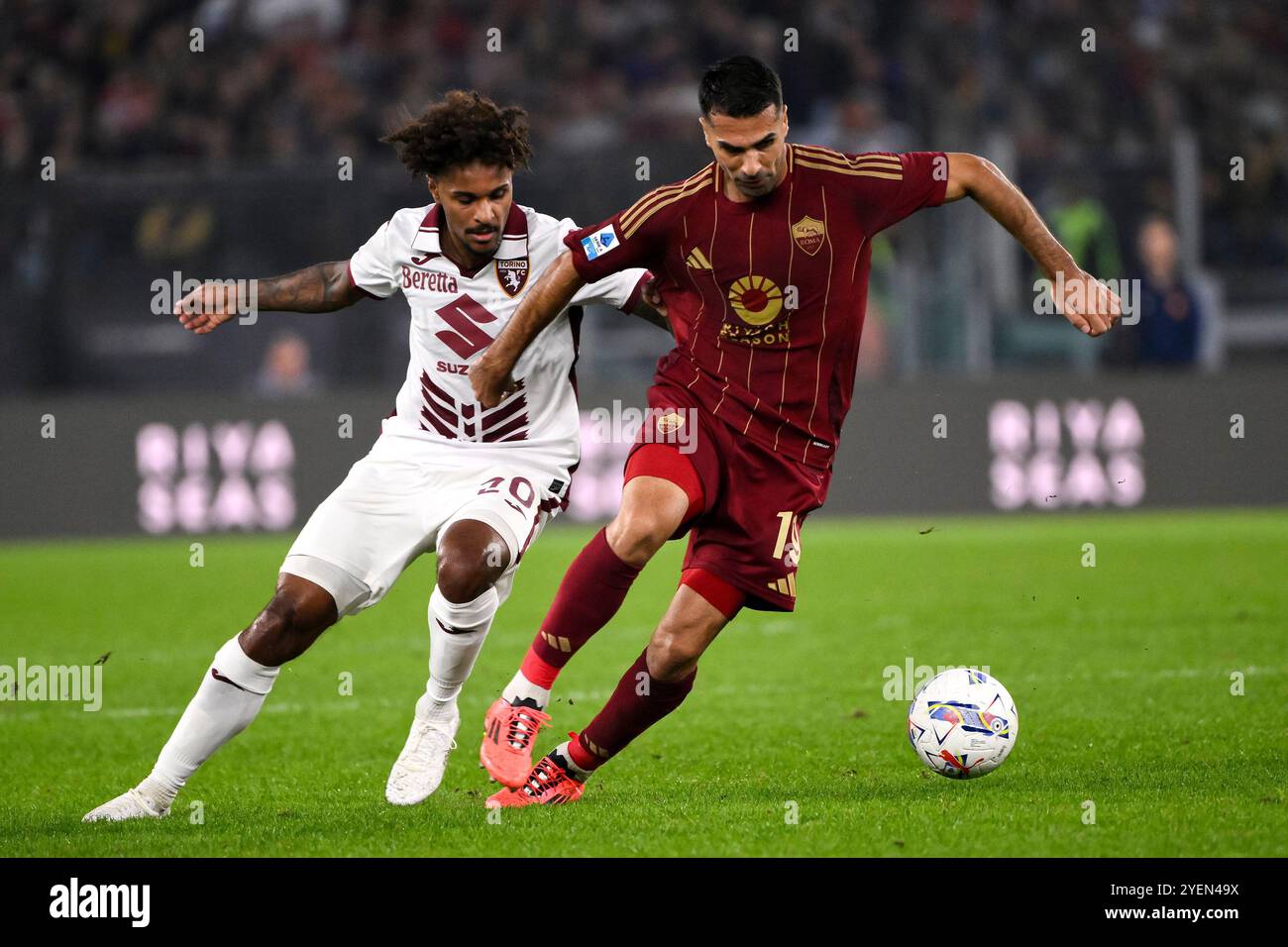 Rome, Italy. 31st Oct, 2024. Valentino Lazaro of Torino FC and Mehmet ...