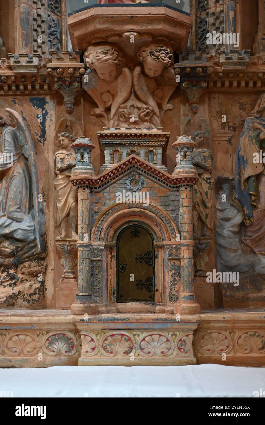 Architectural Detail of Polychrome Stone Renaissance Altar or Side ...