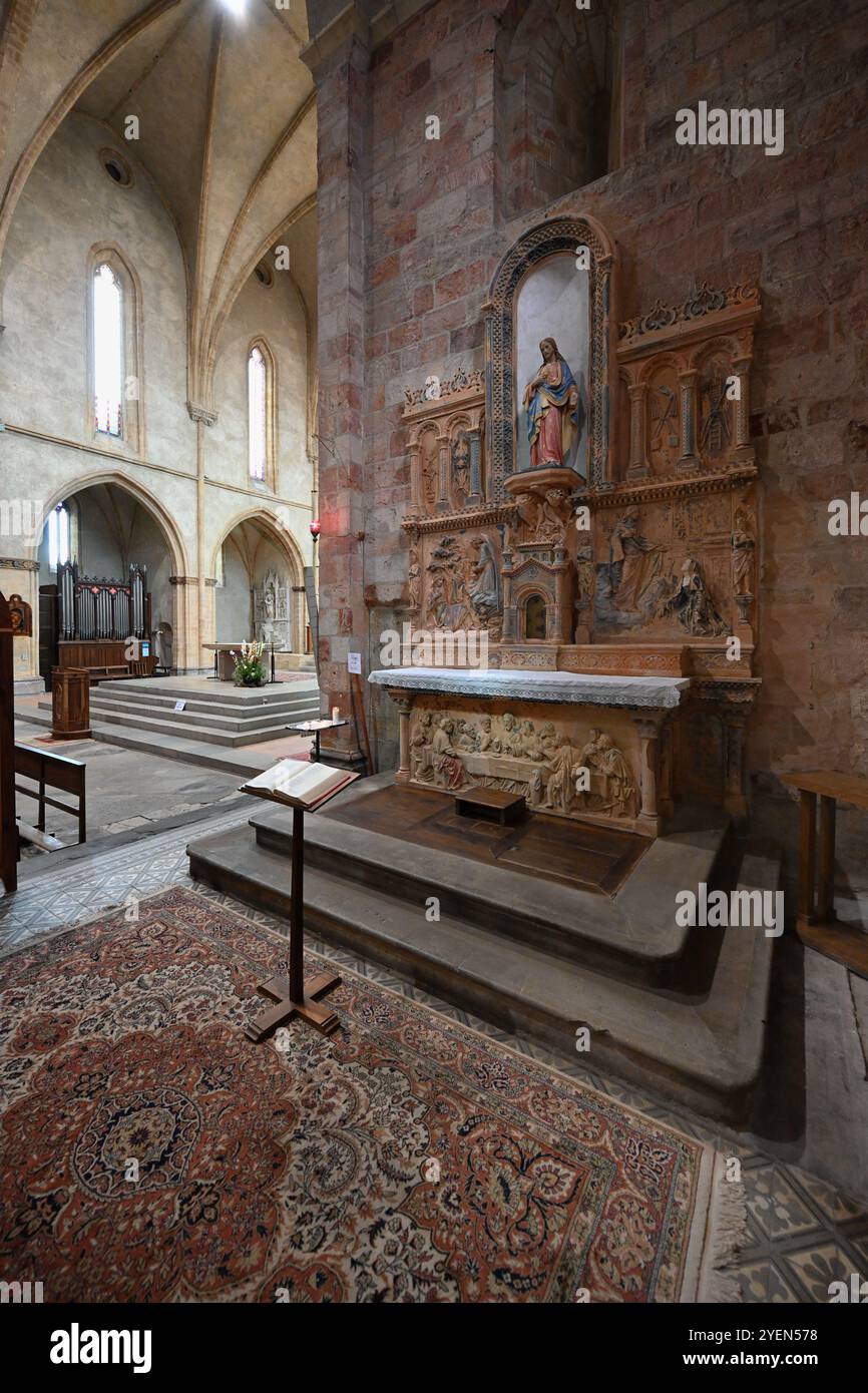 Polychrome Stone Renaissance Altar or Side Alter inside the Gothic ...