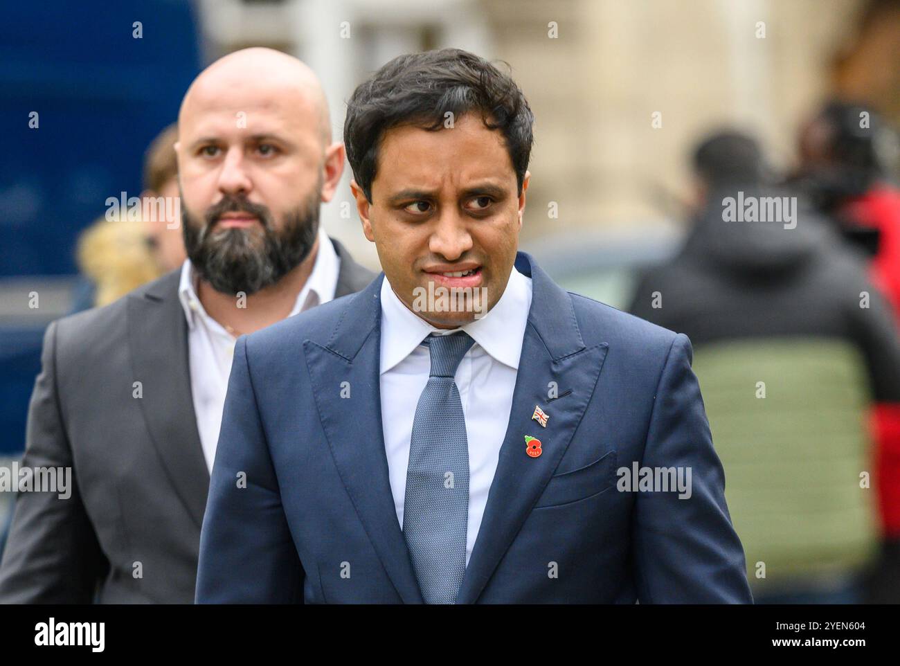 Zia Yusuf (Chair - Reform UK) on College Green, Westminster, to be ...