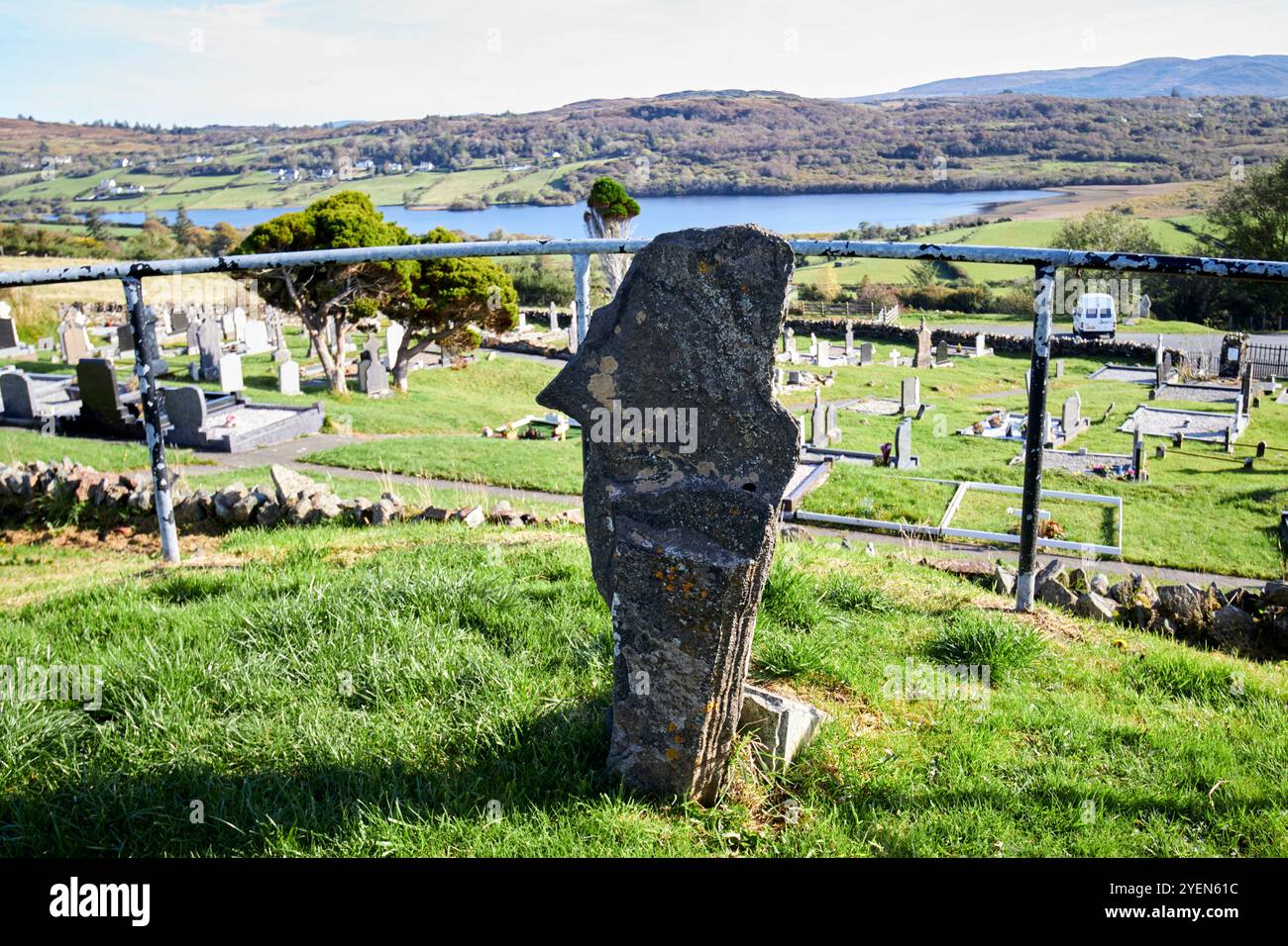 stone crosses pilgrim stations at st columbas abbey site gartan rath ...